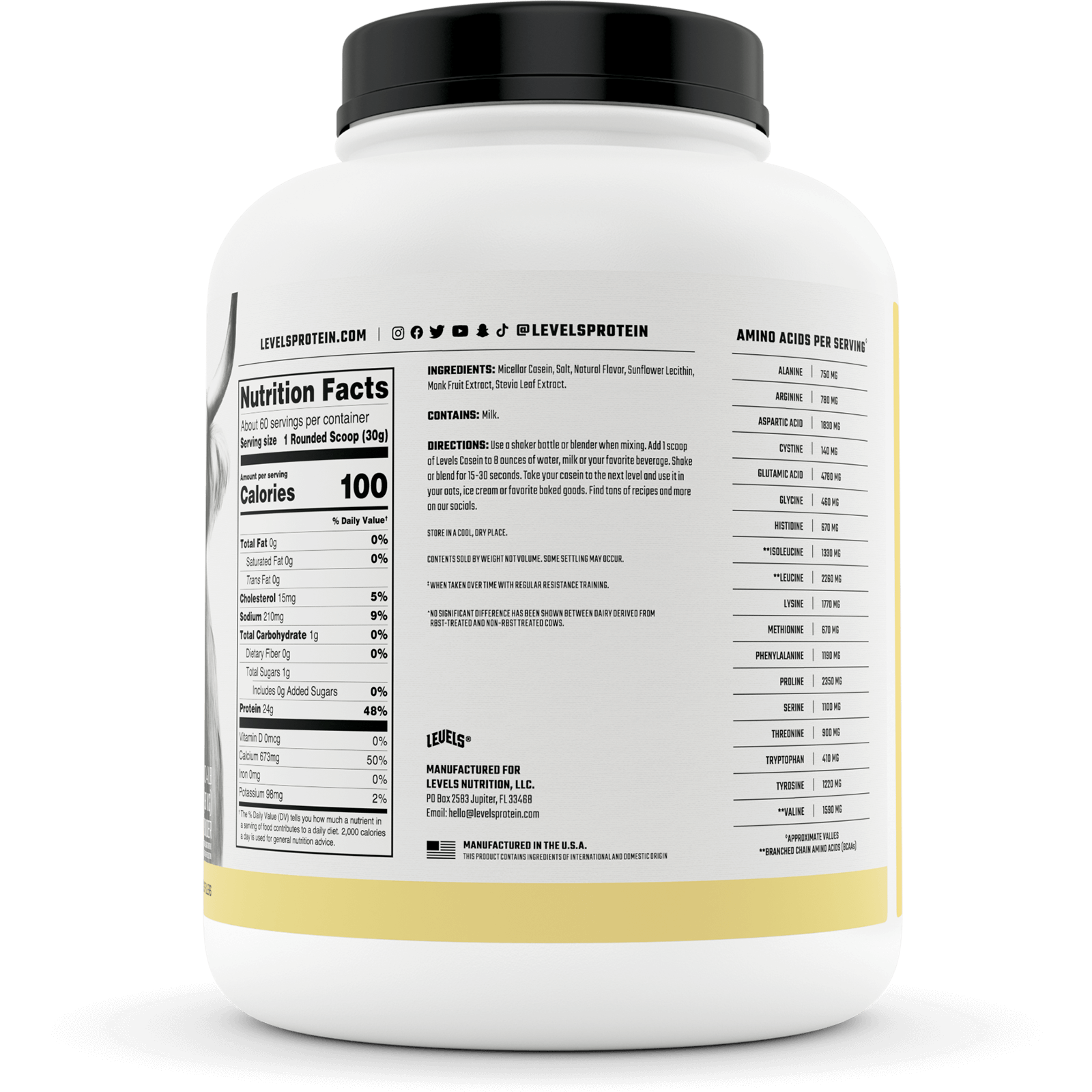 Micellar Casein Protein Powder - Levels